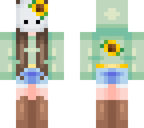 Sunflower mask girl | Minecraft Skin