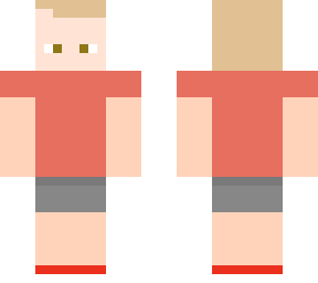 VERY Generic White Boy With Red Shirt | Minecraft Skin