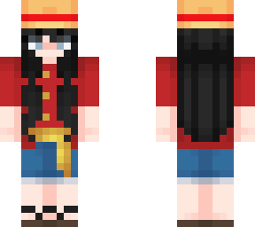 luffy fem | Minecraft Skins