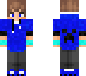 Blue gamer boy | Minecraft Skin