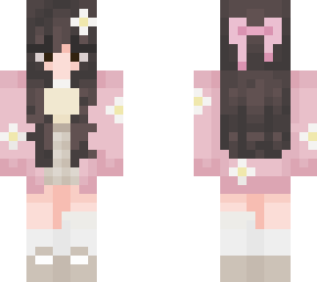 cute pink cardigan | Minecraft Skin
