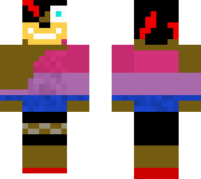 Furry bear wth bi***ual flag clothes | Minecraft Skin