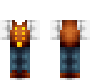 OB - Leather Vest Fit w/ Buttons & Belt | Minecraft Skin