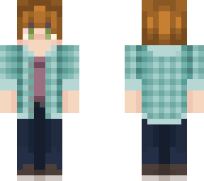 blue flannel jacket | Minecraft Skin