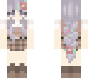 Cute braided hair outfit | Minecraft Skin