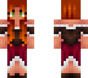 Fancy Ginger Maiden Girl | Minecraft Skin