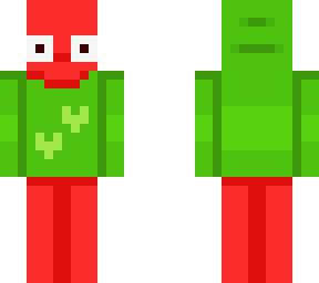 red blob dude w/ Green hoodie | Minecraft Skin