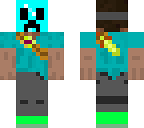 Steve With Creeper Mask Ver. 3 | Minecraft Skin