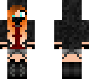 Girl in black hoodie with mask | Minecraft Skin