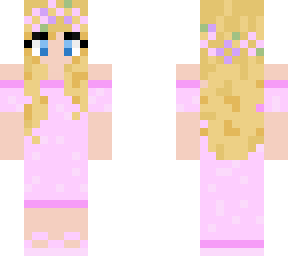 Girl Pink Dress | Minecraft Skin