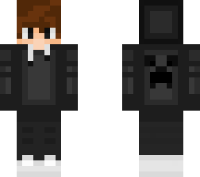 Gray Creeper Hoodie Gamer Boy v2 | Minecraft Skin