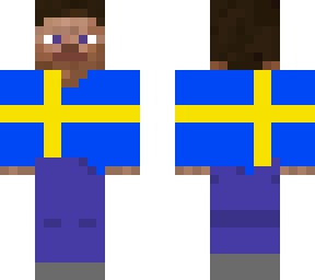Steve Sweden Flag | Minecraft Skin