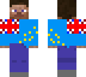 Steve Tuvalu Flag | Minecraft Skin