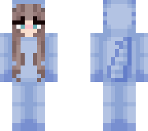 Blue axo girl | Minecraft Skin
