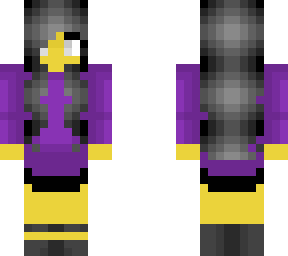 Female - Purple Sweater - Black Skirt - Highheels | Minecraft Skin