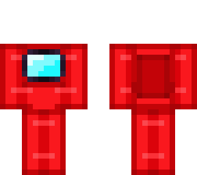 Red Crewmate Holding Nothing {Base} |Among us| | Minecraft Skin