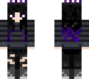 Emo girl with crown | Minecraft Skin