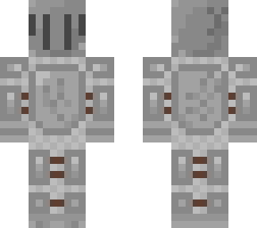 Knight with a broken armor and a big wound on his head | Minecraft Skin