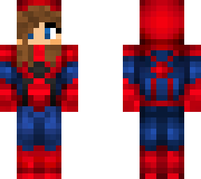 Spiderman girl in spiderman suit | Minecraft Skin