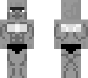 Gigachad Villager (Gray Eyes) (Bandage) (Slim) | Minecraft Skin