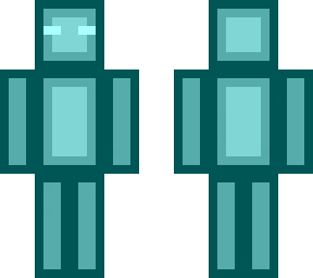 EVRLZTNG Monochrome / Cyan Glow | Minecraft Skin