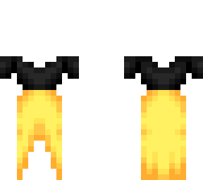 OB - Black Ruffle Top w/ Gold Skirt | Minecraft Skin