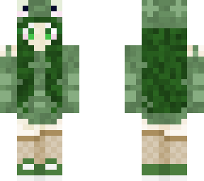 Green Frog Girl | Minecraft Skin