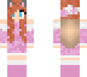pink cat girl | Minecraft Skin