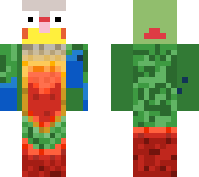 Pineapple Green Cheek Conure | Minecraft Skin