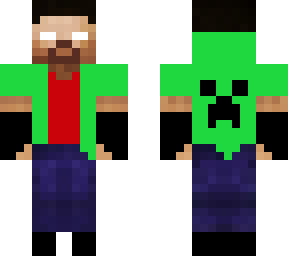 Herobrine James Lime and Red | Minecraft Skin