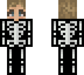 skeleton buzzcut girl | Minecraft Skin