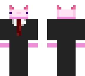 suited axolotl | Minecraft Skins