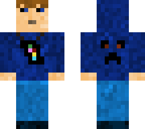 Blauer crystel Kapuzenpulli boy | Minecraft Skin
