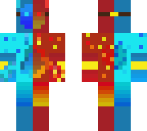 half fire half ice | Minecraft Skins
