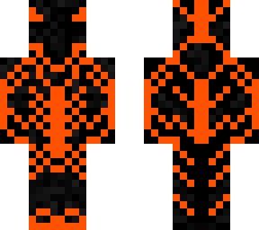 Red-Orange and Black Skin | Minecraft Skin