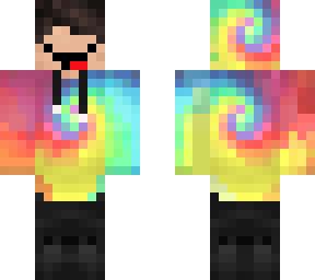 Roier con una hoodie tiedye arcoris | Minecraft Skin