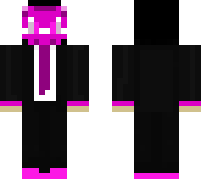 Pink mask w/suit | Minecraft Skin