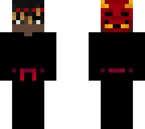 Male - Dreads - Demon Mask | Minecraft Skin