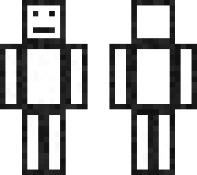 White With Black Outline | Minecraft Skin