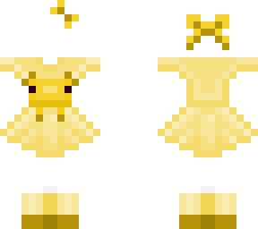 Axolotl Skirt Base (Yellow) | Minecraft Skin