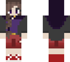 elf/dark elf skin with grey, red, and purple outfit and cowel ...