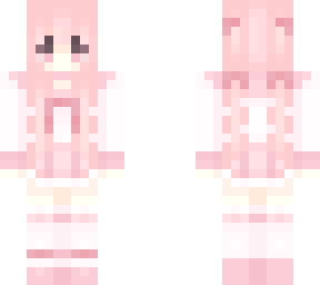 Pink Girl Waifu Anime Skin Minecraft | Minecraft Skin