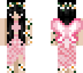 pretty pink flower fairy | Minecraft Skin