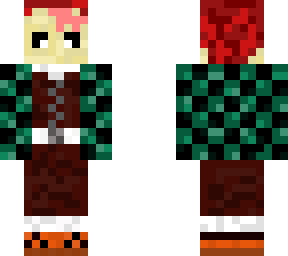 Tanjiro kamado demon slayer | Minecraft Skin