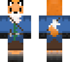 Medival fox with blue tunic | Minecraft Skin