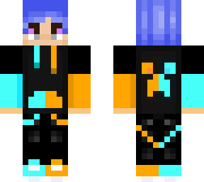 orange and blue :/ | Minecraft Skin