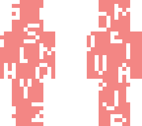 Letters Skin | Minecraft Skin