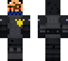 Stealth SWAT MC Fox Wearing Hoodie With Mud | Minecraft Skin