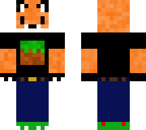 grass block fox | Minecraft Skin