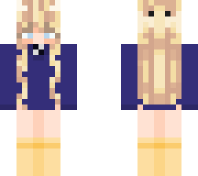 cute girl with yellow hair | Minecraft Skin